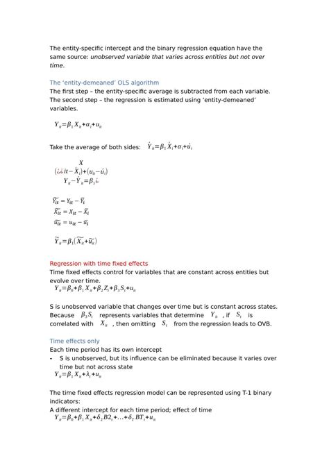 Econometrics Study Notes 5sspp213 Econometrics Kcl Thinkswap