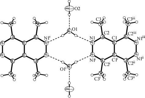 The Structure Of I Showing The Atom Labeling Scheme Displacement