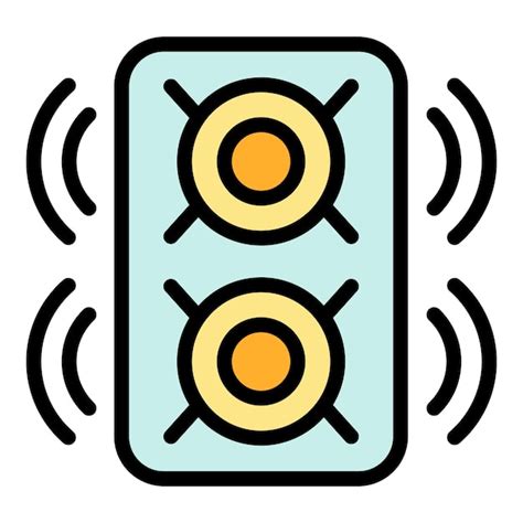 Party Lautsprecher Symbol Umriss Des Party Lautsprecher Vektorsymbols Für Webdesign Isoliert Auf