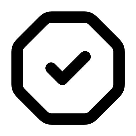 Octagon Check Vector SVG Icon SVG Repo
