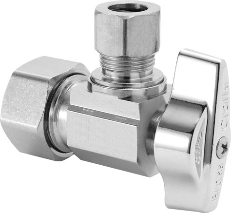 Brasscraft Angle Valve 12 In Nom Comp X 38 In Od Comp Chrome