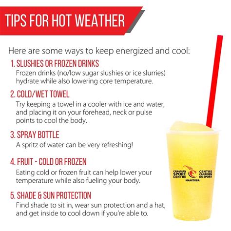 Tips For Performing In Hot Weather Canadian Sport Centre Manitoba