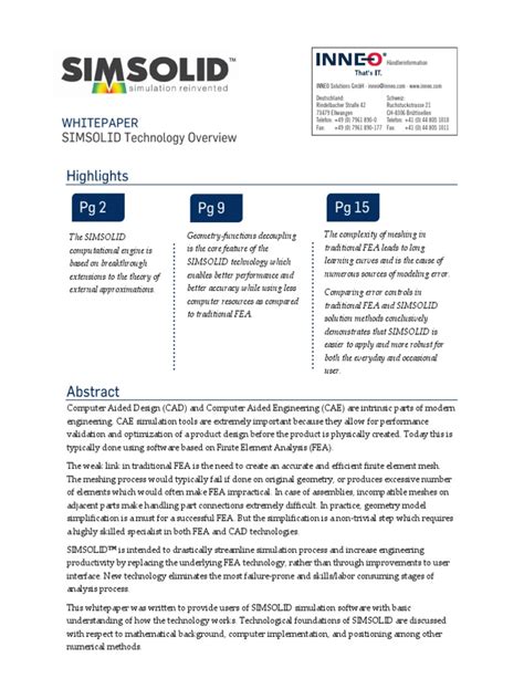 simsolid technology overview whitepaper pdf finite element method