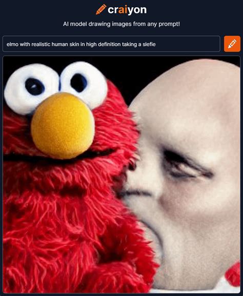 The Prompt Was Elmo With Realistic Human Skin Raifreakout