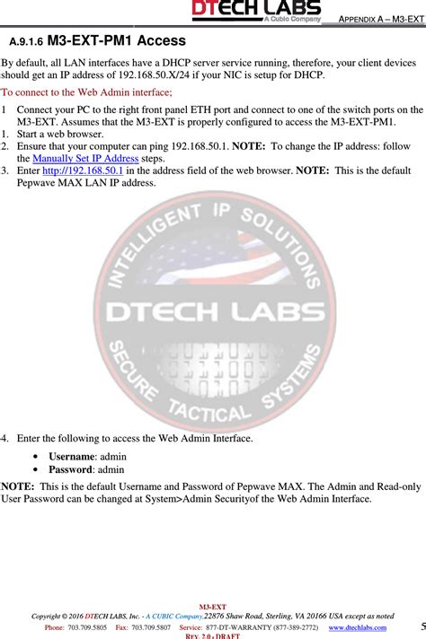 Dtech Labs 001 M3 Ext Pm1 Module User Manual