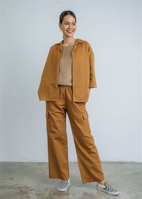 Go Getter Open Collar Shirt Mustard Matakhmy