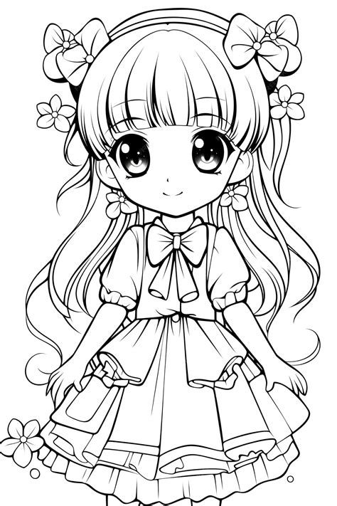 Anime Girl Coloring Sheet Pin On Coloring Sheets