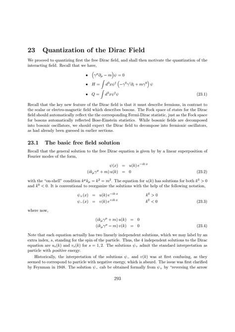 Solution Quantization Of The Dirac Field Studypool