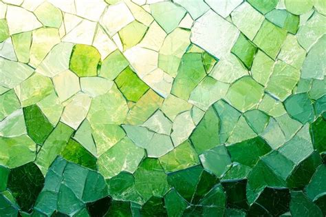 Abstract Green Mosaic Background Premium Ai Generated Image