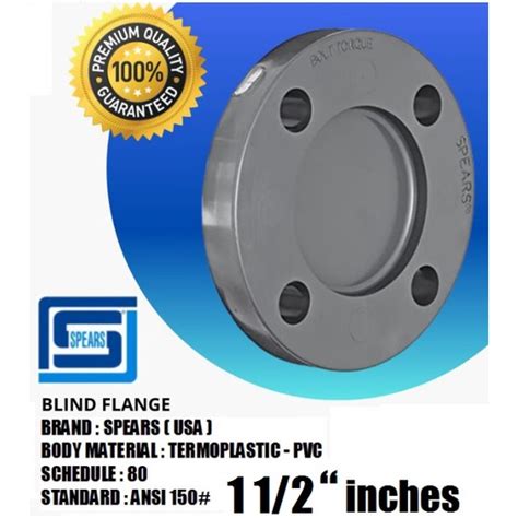 Jual Blind Flange Pvc Spears Ansi 1 5 Inch Pipe Plange Buta Pipa