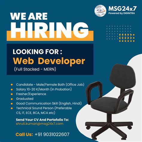 Fullstackdeveloper Mernstack Hiring Techjobs Joinourteam Shruti Kumari Hr