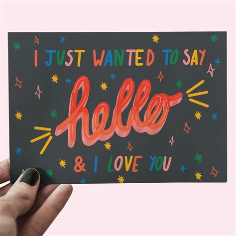 Hello I Love You Postcard Artofit