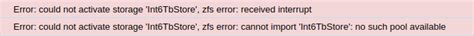Could Not Activate Storage Pool Name Zfs Error Cannot Import
