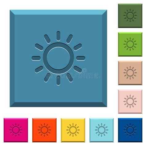 Brightness Control Round Glossy Buttons Stock Vector Illustration Of Control Glass 188169875