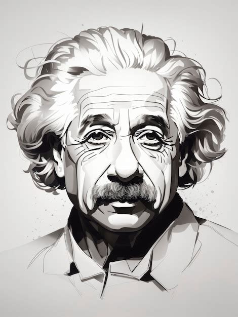 Premium Ai Image Albert Einstein Digital Art