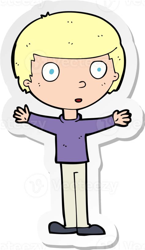 Sticker Van Een Cartoon Verraste Man 36482579 Png
