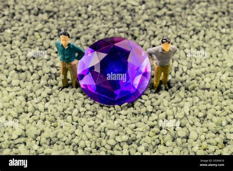 Tiny Figurine Of Man Model In View Stock Photo Alamy