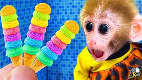 کارتون میمون بازیگوش پرواز کردن میمون بچه میمون میمون خنده دار