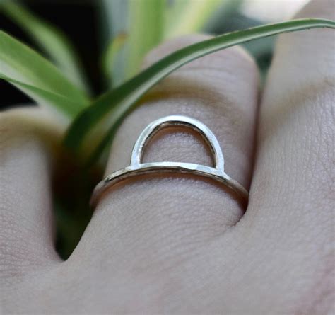 Arc Ring In Sterling Silver Etsy