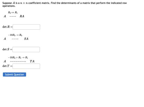 Solved Suppose A Is A Nn Coefficient Matrix Find The Chegg