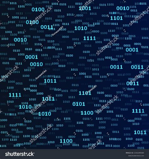 Vector Streaming Binary Code Background Zero Stock Vector Royalty Free