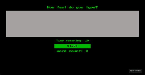 ahmed eldawoody speed typing game react codesandbox