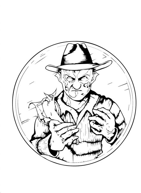 Freddy Krueger Coloring Pages Coloringlib