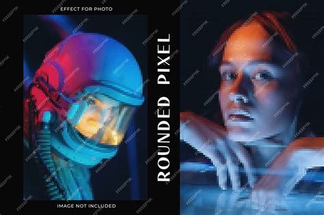 Premium Psd Rounded Pixel Photo Effect