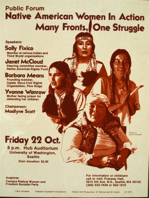 Many Fronts One Struggle Native American Womens Activism Since The