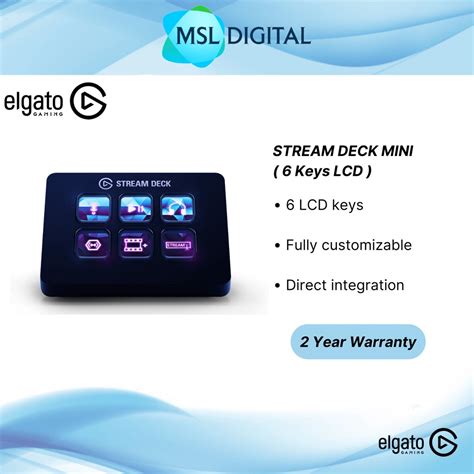 Corsair Elgato Stream Deck Mini Live Content Creation Controller With