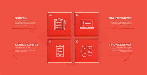 설문 조사 및 평가 관련 프로세스 인포그래픽 템플릿 프로세스 타임라인 차트 선형 아이콘이 있는 워크플로 레이아웃 Brand Name Online Messaging