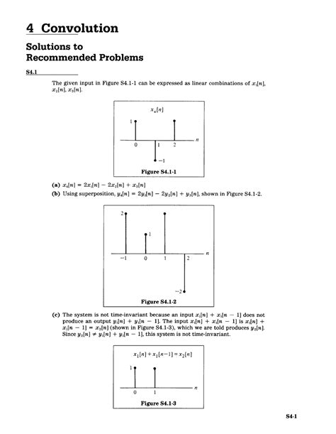 Convolution Solutions To Recommended Problems The Given Input In Figure S4 Can Be Expressed