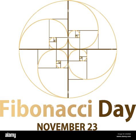 Fibonacci Day Poster Design Illustration Stock Vector Image And Art Alamy