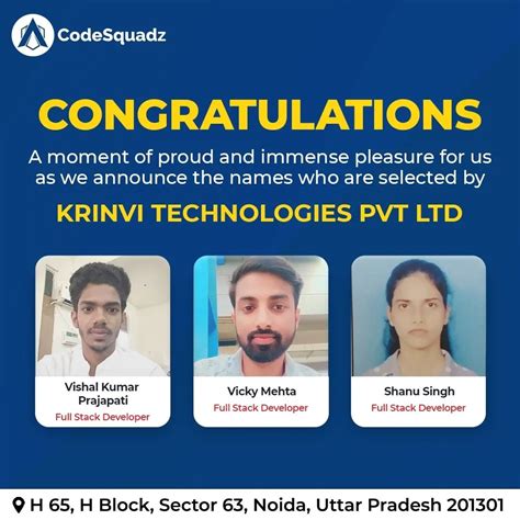 codesquadz on linkedin congratulations placements placed proud