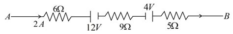 the voltage drop between the points a and b in the given figure is