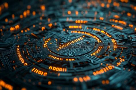Hightech Digital Matrix With Glowing Symbols And Code Premium Ai