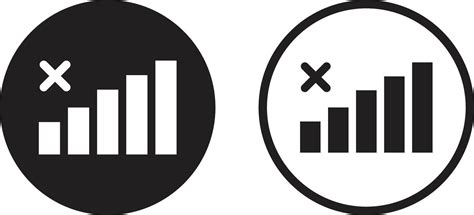 No Signal Icon Set In Two Styles Poor Signal Strength Icon No