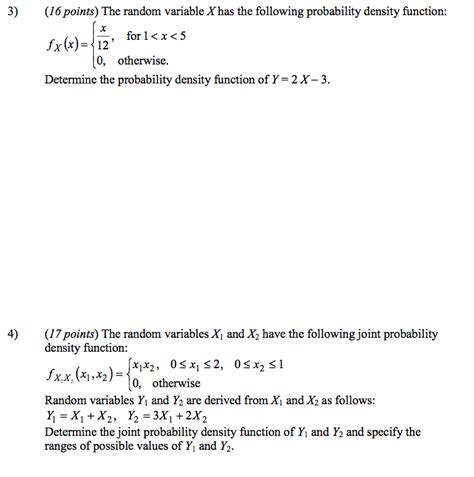 Solved The Random Variable X Has The Following Probability Chegg