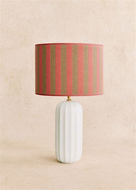 Traviata Lamp Ecru Dolce Lampshade Amalfi Flowers Print Ceramic