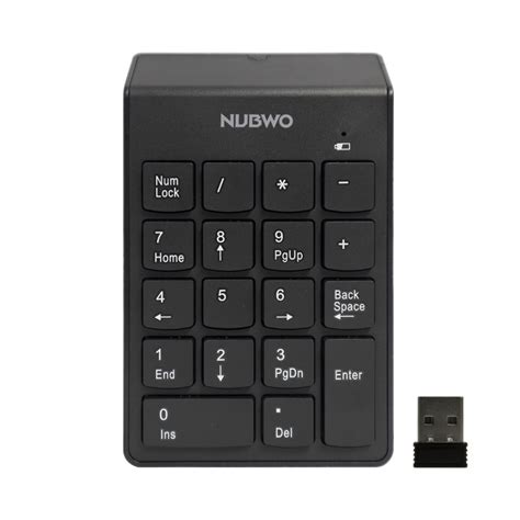 Wireless Numpad แป้นพิมพ์ตัวเลขไร้สาย Nubwo Nkb105 Black 18 Keys Numeric Keypad