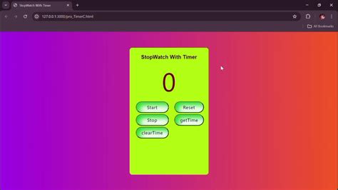 Designing Stopwatch With Timer Website With Html Css And Javascript