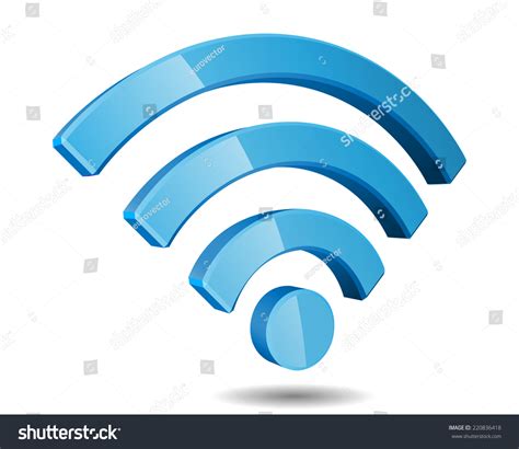 Wi Fi Wireless Network Symbol Vector Illustration 220836418 Shutterstock