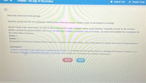 Pretest The Age Of Revolution Submit Test Studyx