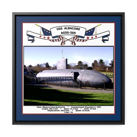 uss albacore agss 569 navy floating frame photo navy emporium