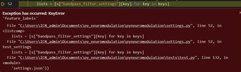 test settings currently gives an error · issue 30 · neuromodulation py