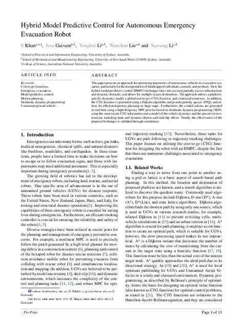 Pdf Hybrid Model Predictive Control For Autonomous Emergency