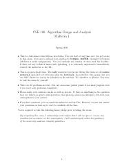 21S CSE100 Midterm1 Pdf CSE 100 Algorithm Design And Analysis Midterm 1 Spring 2021 This Is