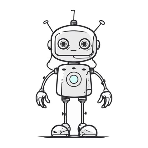 Premium Vector Cute Cartoon Robot Vector Illustration Isolated On White Background