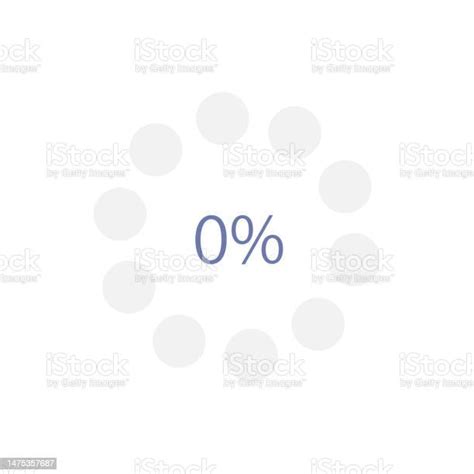 Radial Progress Infographic Chart Design Template Stock Illustration