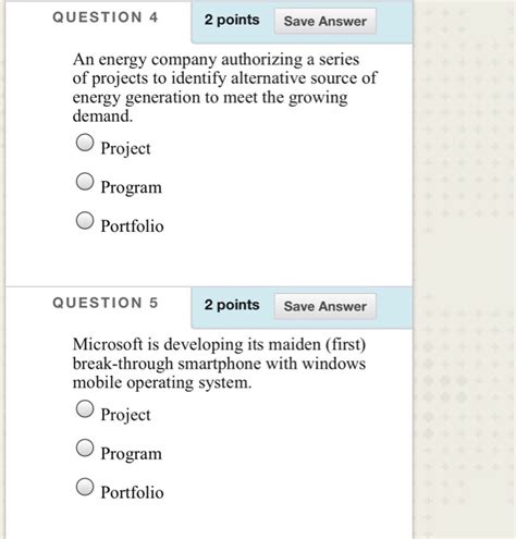 Solved Question 4 2 Points Save Answer An Energy Company